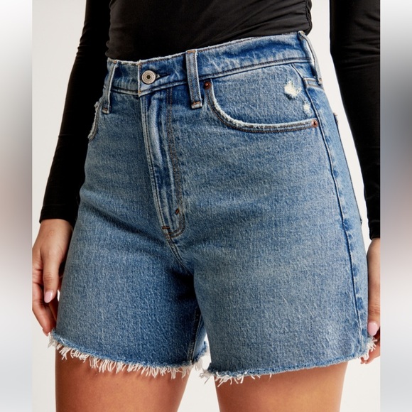 Abercrombie & Fitch | Shorts | Curve Love High Rise Dad Short | Poshmark